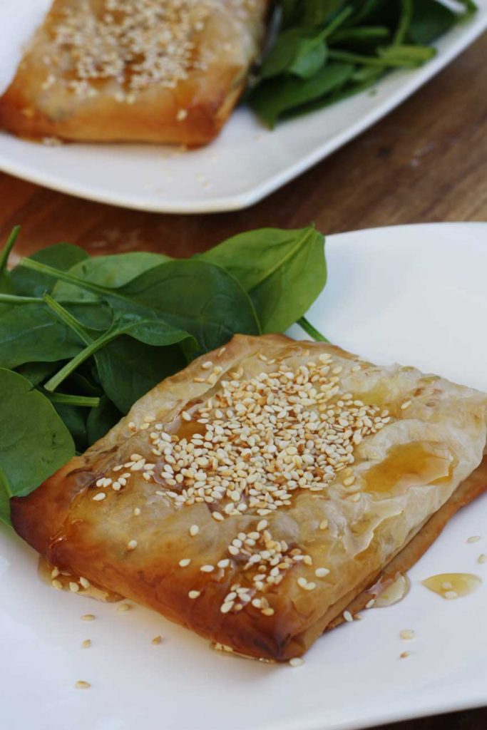 Feta filo pies with honey - Scrummy Lane