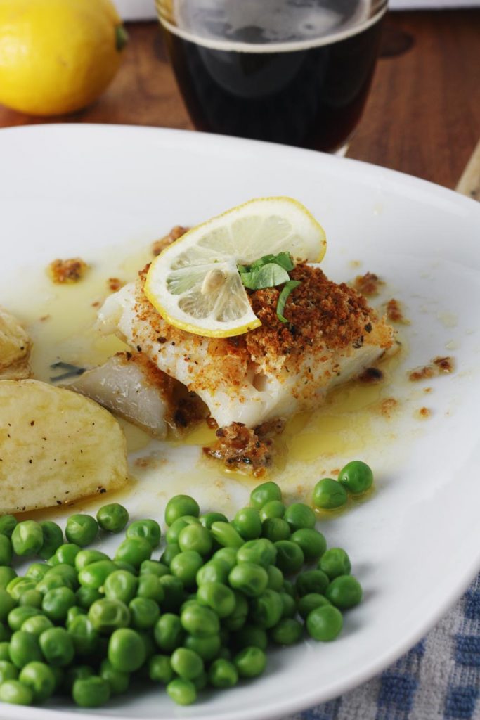 Posh fish and chips with lemon butter sauce (30 minute meal) - Scrummy Lane