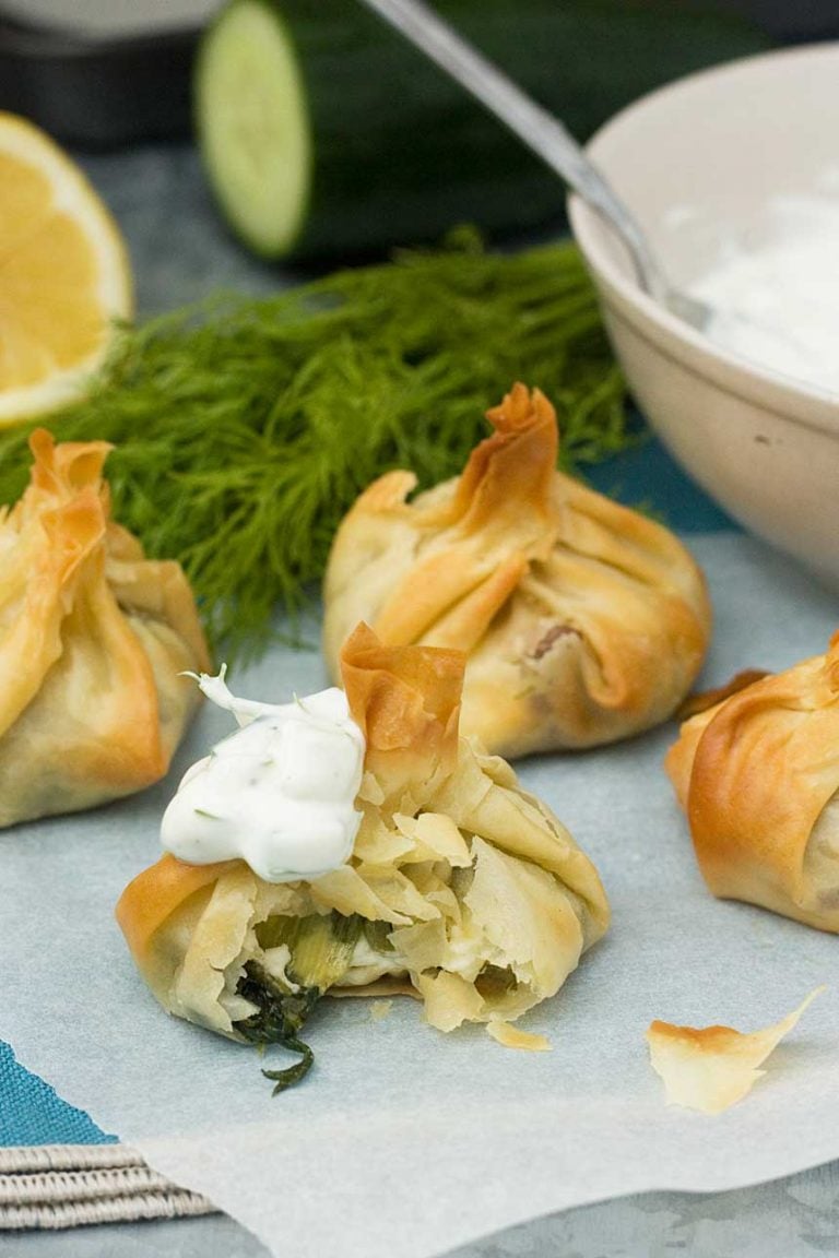 Mini Spinach And Feta Filo Parcels - Scrummy Lane