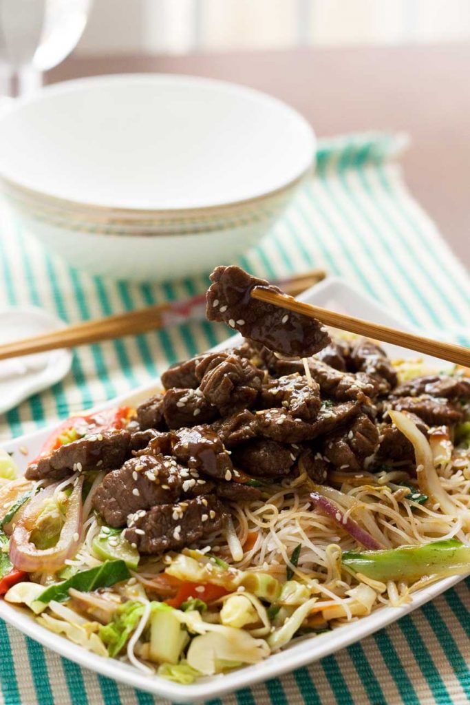 10-minute hoi sin beef and noodles - Scrummy Lane