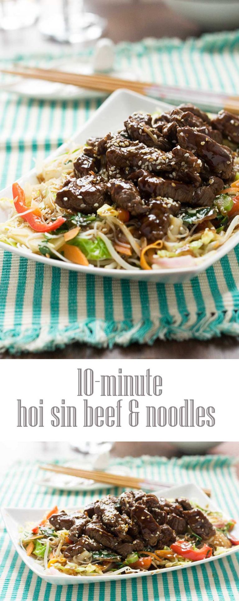 10-minute hoi sin beef and noodles - Scrummy Lane