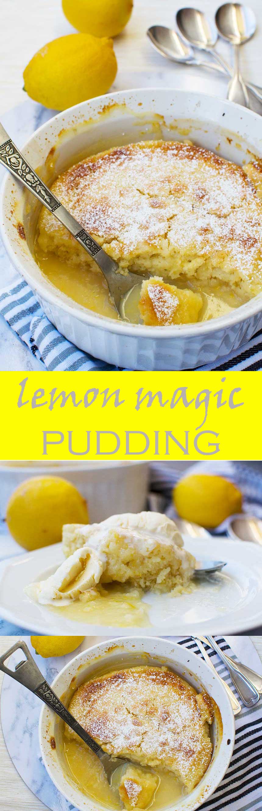 Easy magic lemon pudding (5 ingredients) - Scrummy Lane