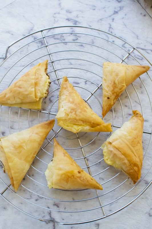 Tiropitakia (Mini Greek Feta Cheese Pies) - Scrummy Lane