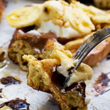 Life-changing Banana Bread Waffles - Scrummy Lane