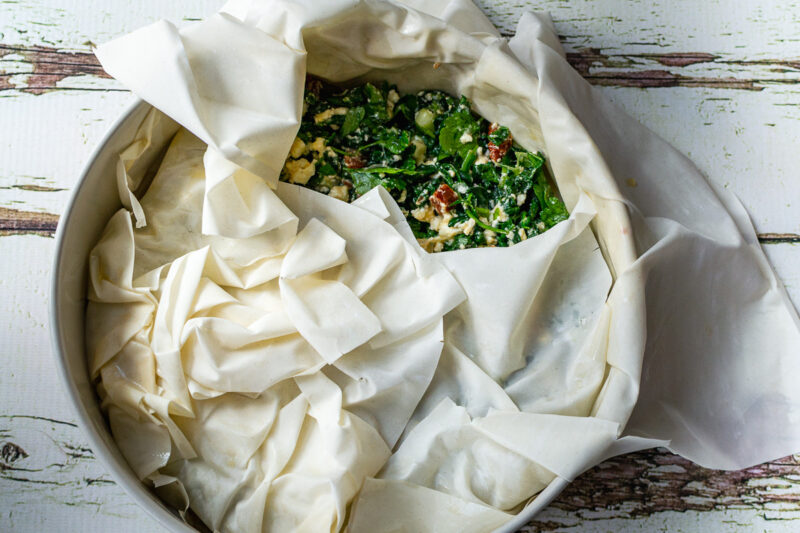 Greek Spinach And Feta Filo Pie - Scrummy Lane