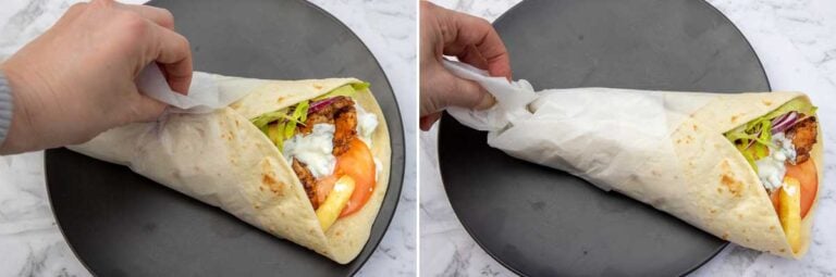Super Easy Greek Gyro Pita (With Chicken, Tzatziki & Fries!) - Scrummy Lane