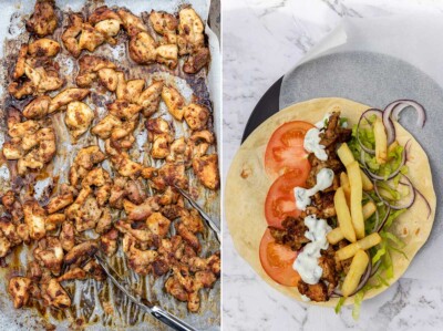 Super Easy Greek Gyro Pita (With Chicken, Tzatziki & Fries!) - Scrummy Lane