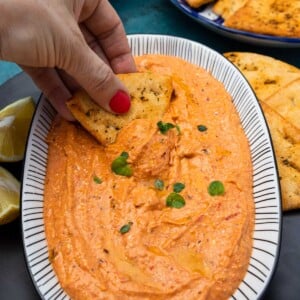 Tyrokafteri (5-Minute Greek Spicy Feta Dip Recipe) - Scrummy Lane