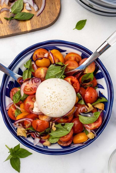 Burrata Caprese Salad Recipe - Scrummy Lane