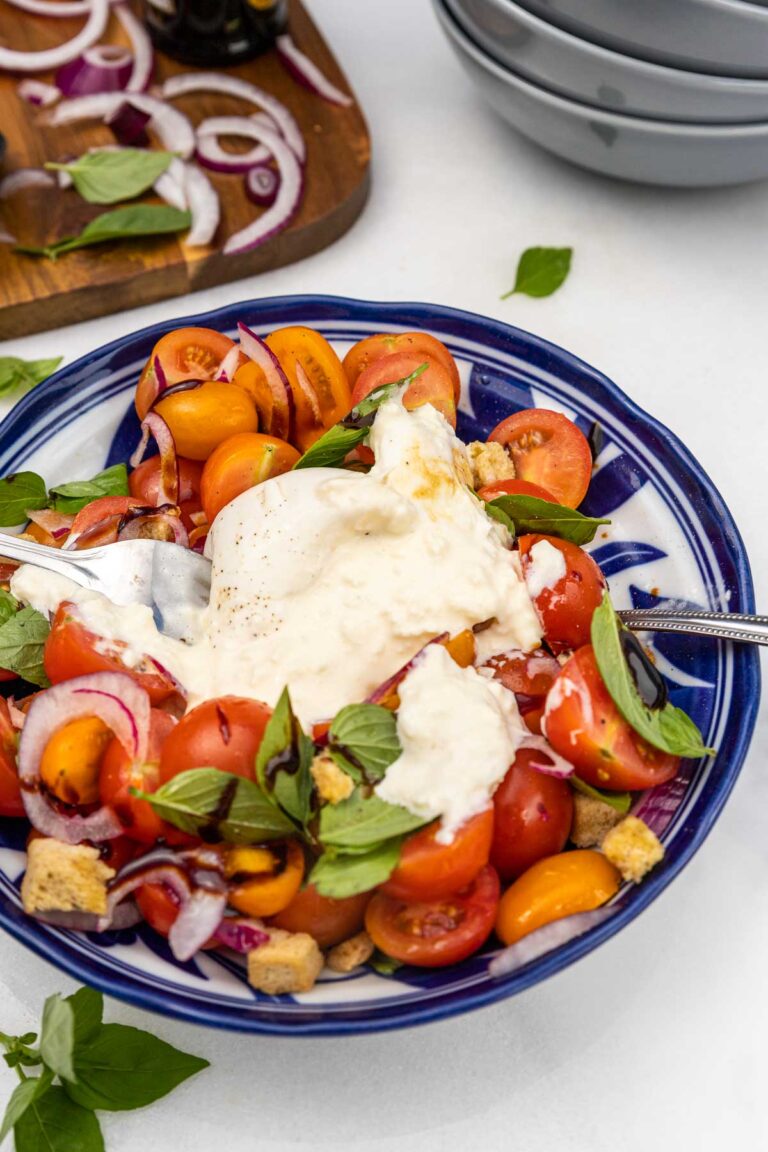 Burrata Caprese Salad Recipe - Scrummy Lane