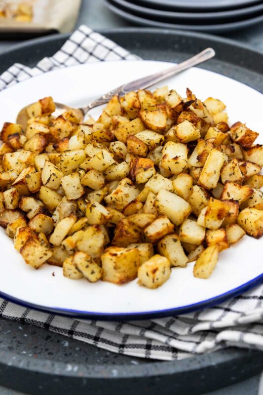 Crispy Diced Potatoes (No Parboiling!) - Scrummy Lane
