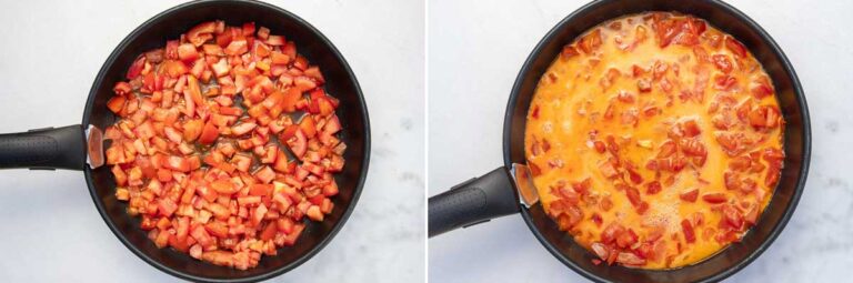 10-Minute Greek Scrambled Eggs (Strapatsada) - Scrummy Lane