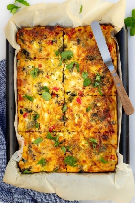 'Magic' Baked Vegetable Frittata - Scrummy Lane