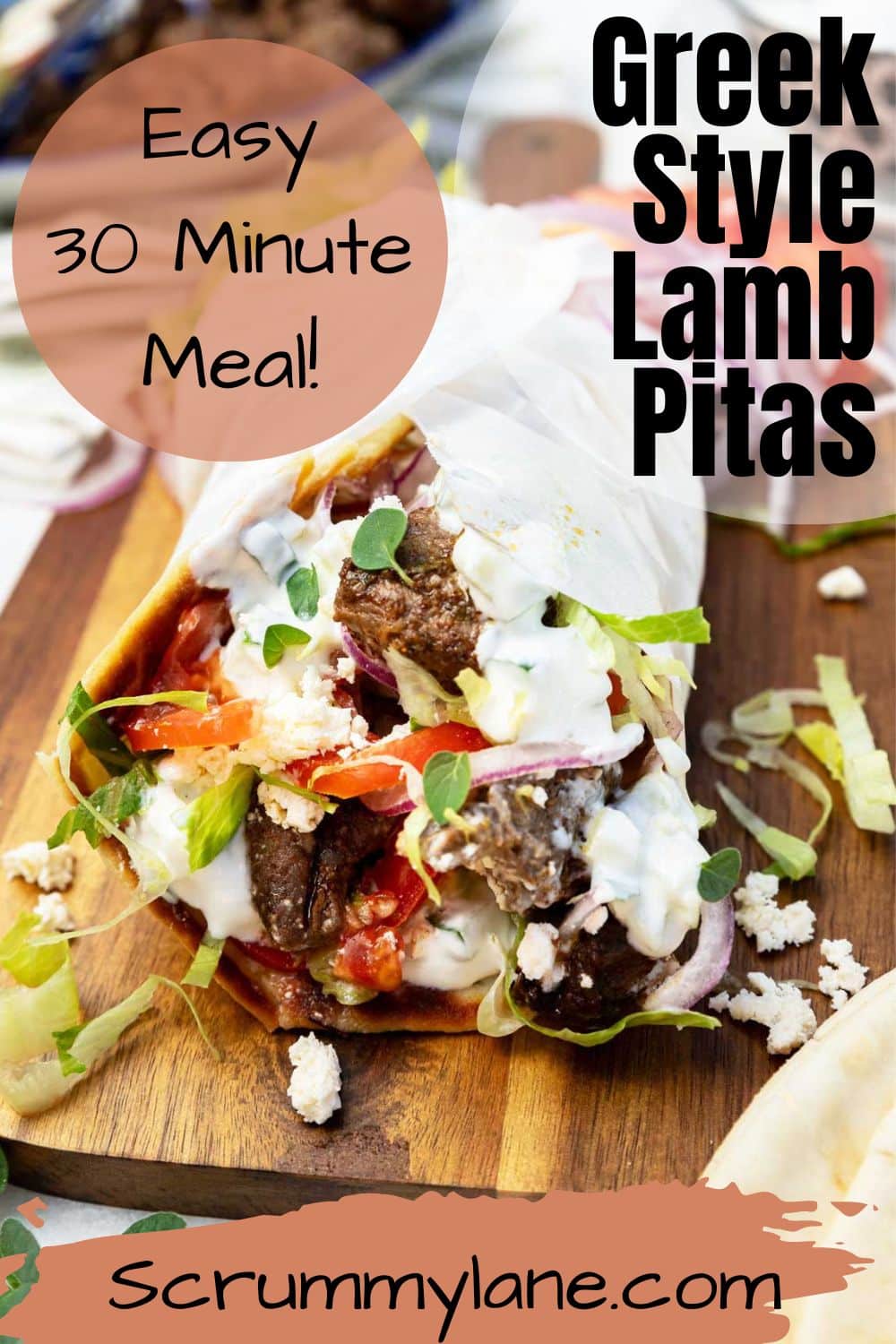 Easy Lamb Pitas (Greek Style) - Scrummy Lane
