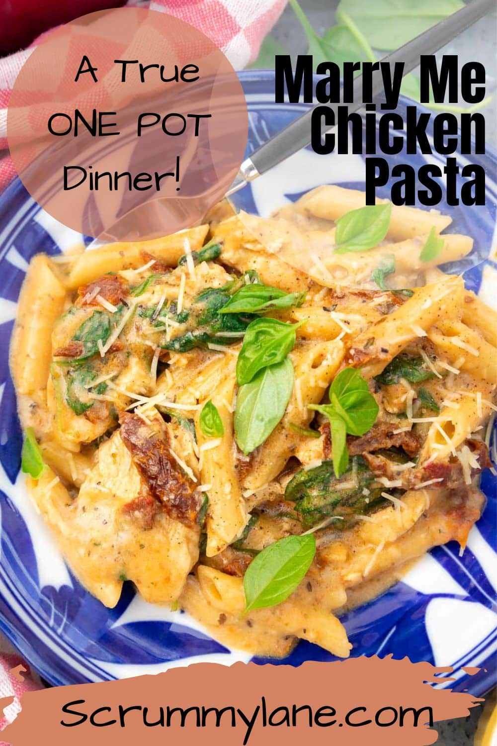 One Pot Marry Me Chicken Pasta - Scrummy Lane