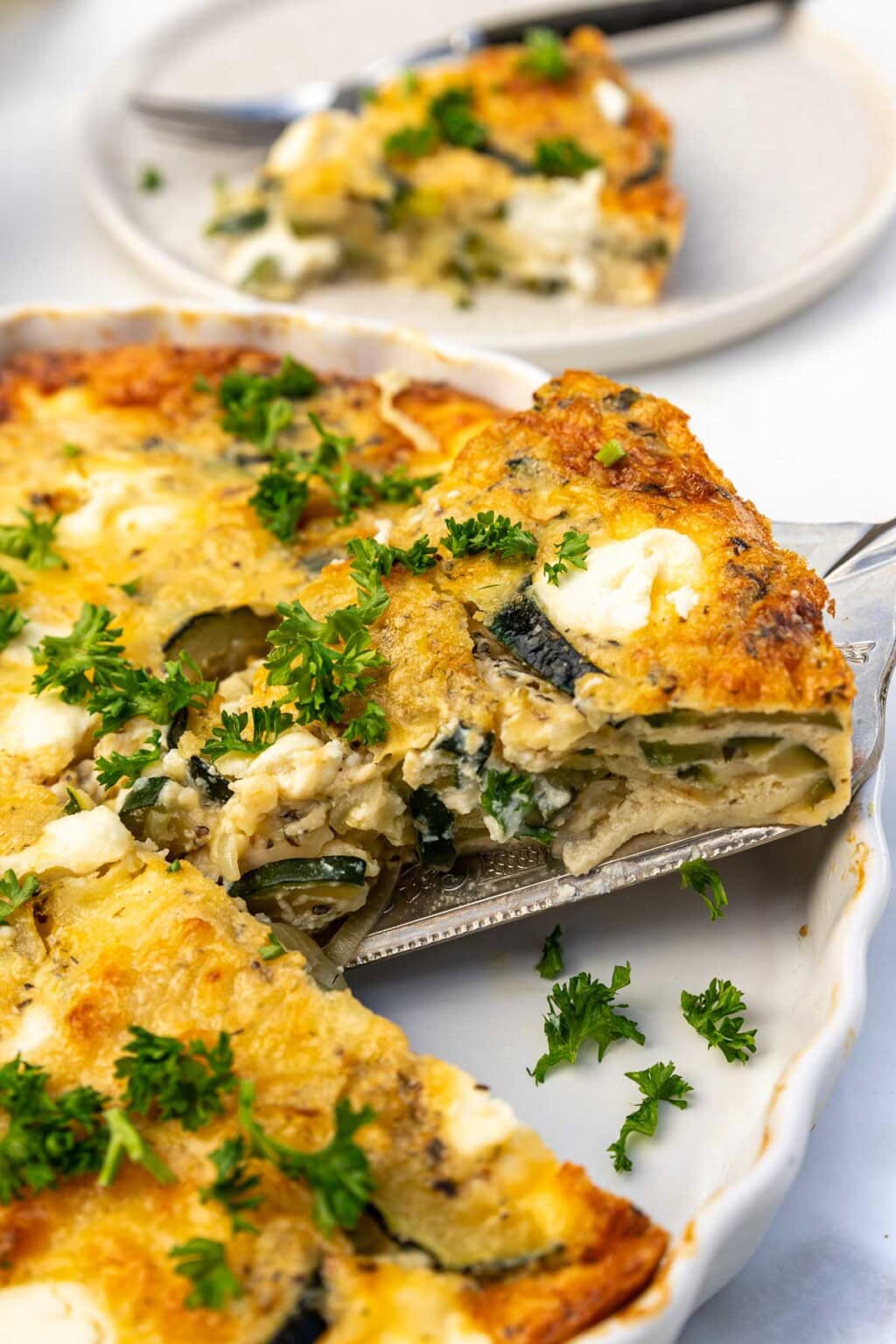 'Magic' Crustless Zucchini Quiche - Scrummy Lane