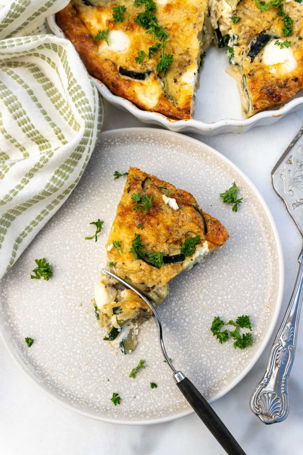 'Magic' Crustless Zucchini Quiche - Scrummy Lane