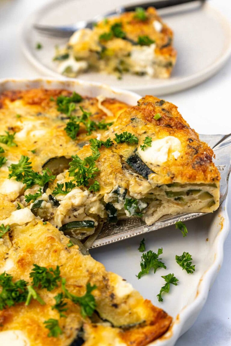 'Magic' Crustless Zucchini Quiche - Scrummy Lane
