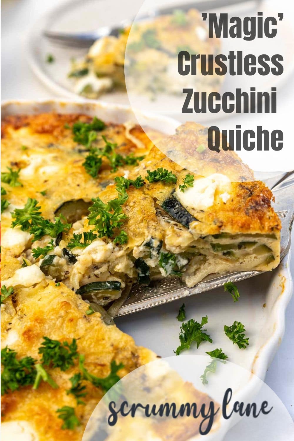 'Magic' Crustless Zucchini Quiche - Scrummy Lane