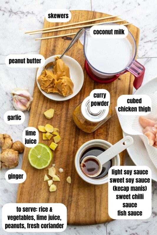 Easy Satay Chicken With Rice - Scrummy Lane