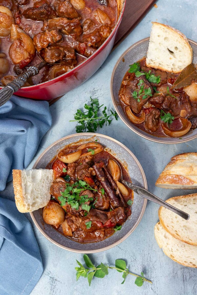 Stifado (Easy Greek Beef Stew) - Scrummy Lane