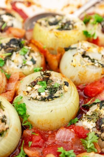 Greek Stuffed Onions - Scrummy Lane