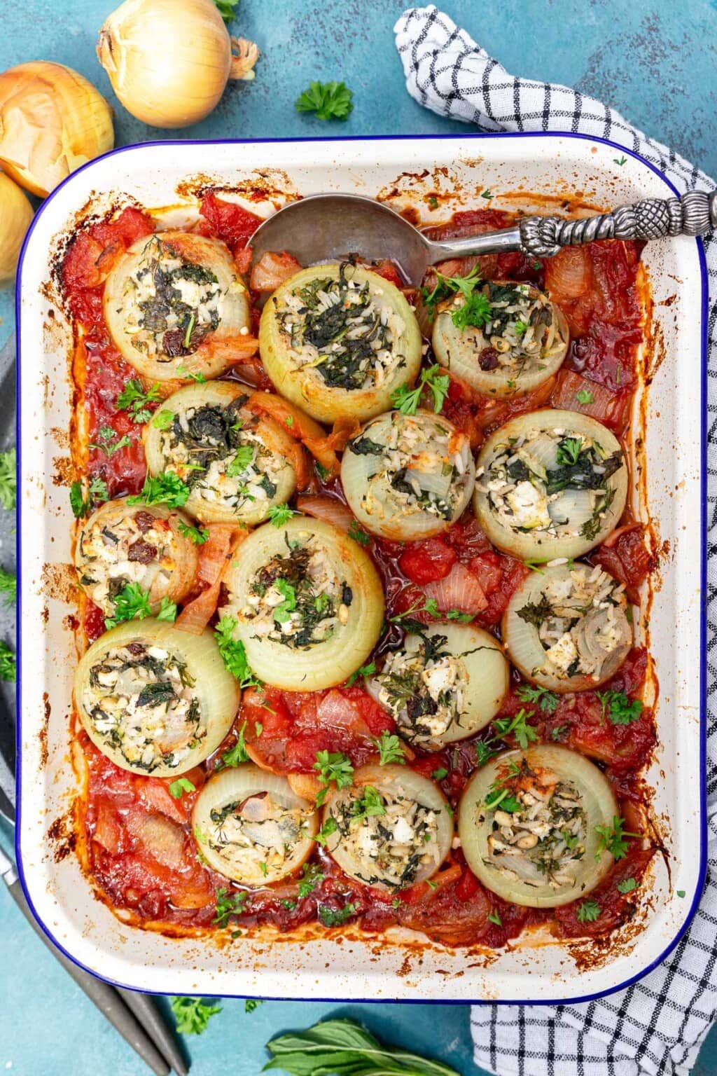 Greek Stuffed Onions - Scrummy Lane