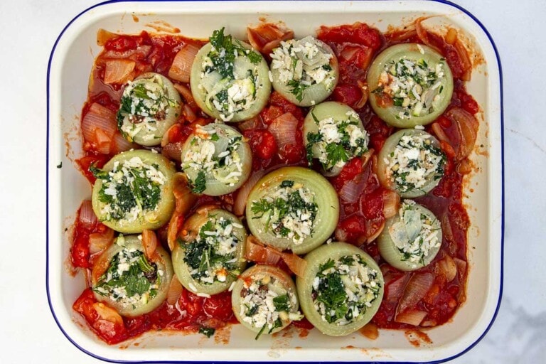Greek Stuffed Onions - Scrummy Lane