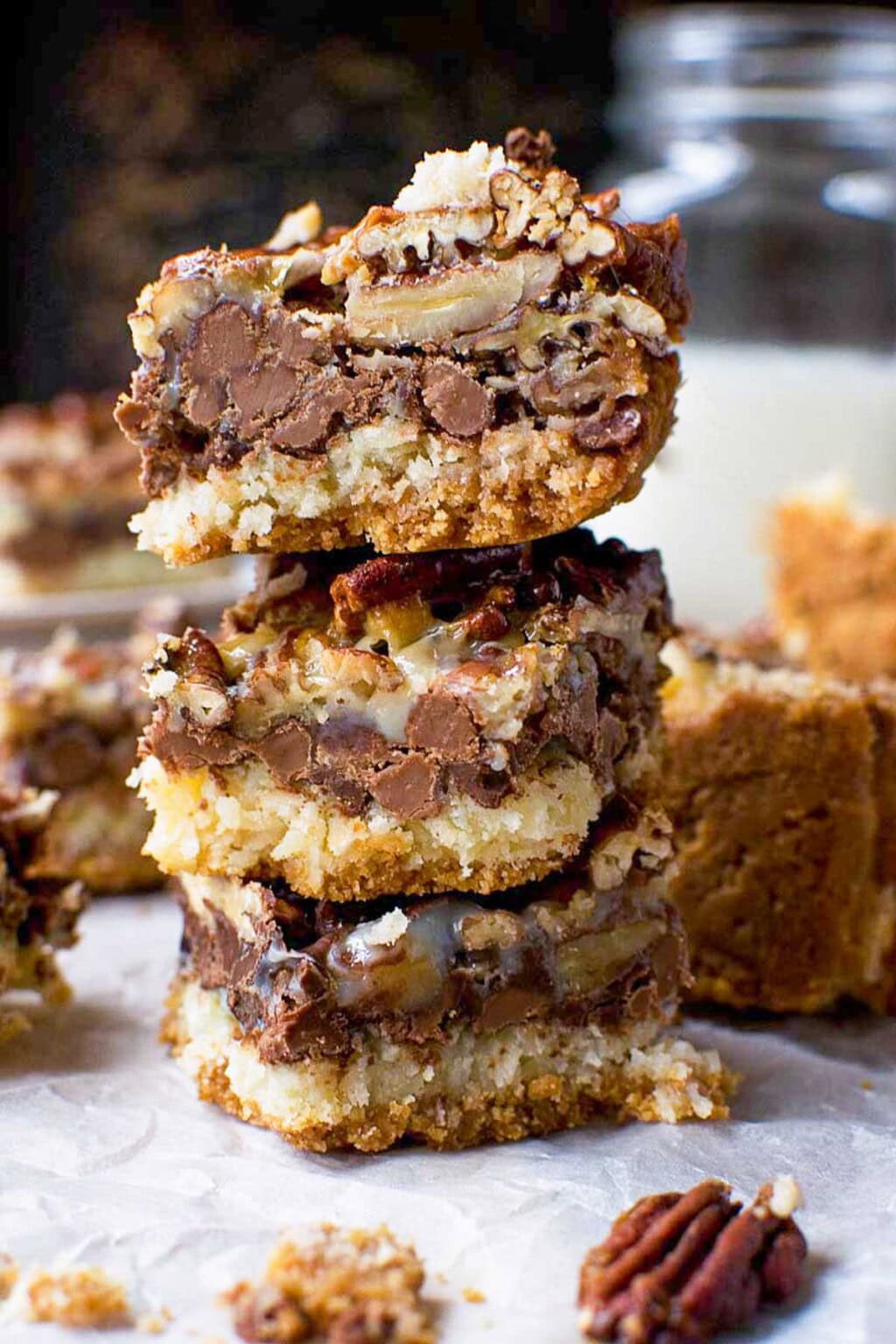 Peanut Butter Crunch Bars (6 Ingredients, No Bake) - Scrummy Lane