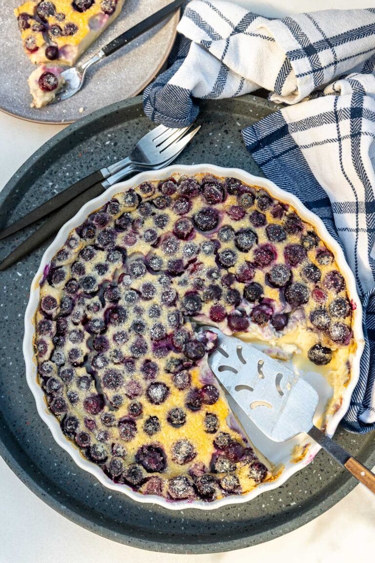 Blueberry Clafoutis Recipe ('Impossibly' Easy!) - Scrummy Lane